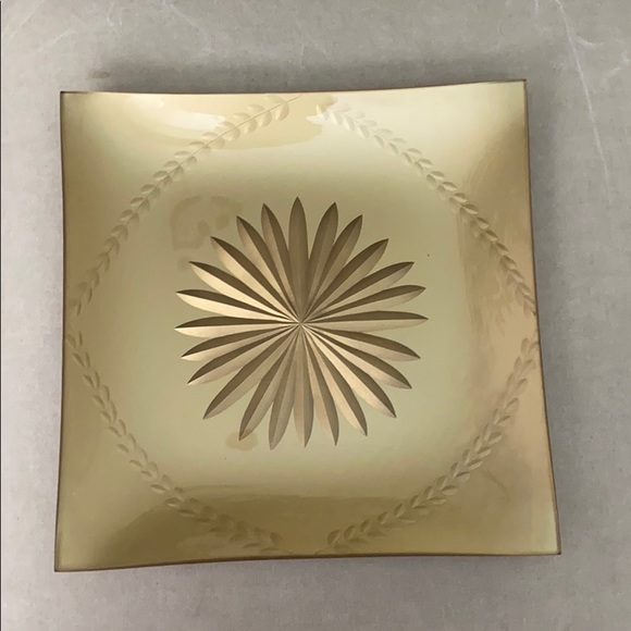 Dining | Gold Glass Serving Platter | Poshmark